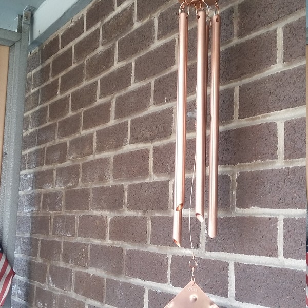 Large Wind Chime - Zen Beach Stones - Genuine Copper Chimes - All ...