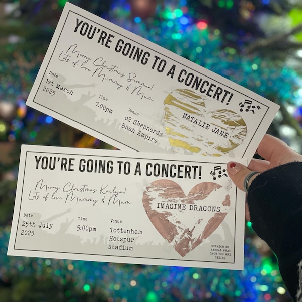 Personalised Surprise Birthday Card | Personalised Surprise Concert ...