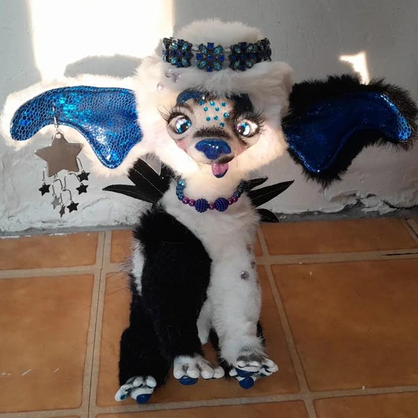 Cat Kitten White Fantasy Magical Doll Creature Ooak Toy Plush Animals ...