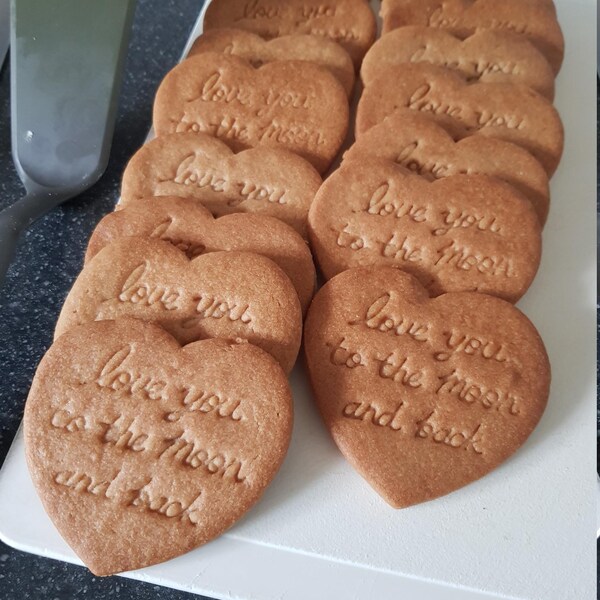Love You to the Moon and Back Cookie Cutter - Bake Cursive Love Quote ...
