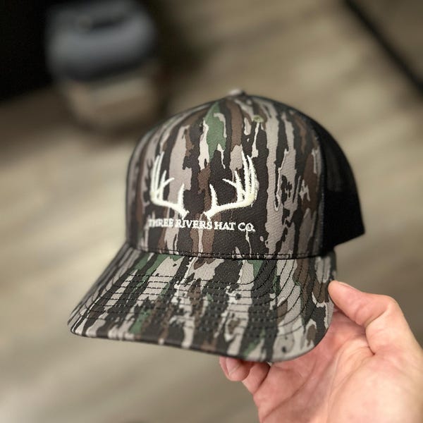 Deer Dog Hunting Patch Lost Hat Flatbill-mossy Oak Bottomland 7 Panel Snapback Hat - Etsy