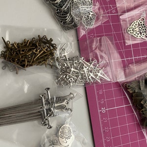 50 Heart Charmslove Pendantmade With Love Antique Silver - Etsy