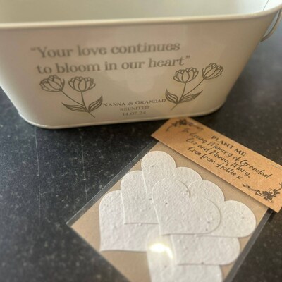 Plantable Eco Wedding Favours, Seed Heart Favours, Wildflower Table ...