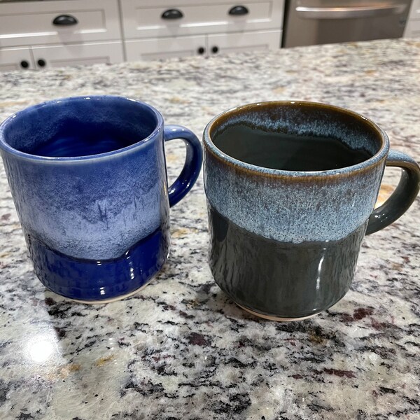 Stoneware Mug With Handle, Stoneware Coffee Mug, Pottery Mug Handmade ...