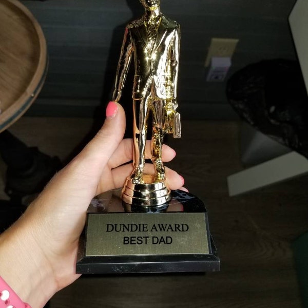 Best Dad Dundie Award Trophy the Office TV Show Michael Scott Dunder ...