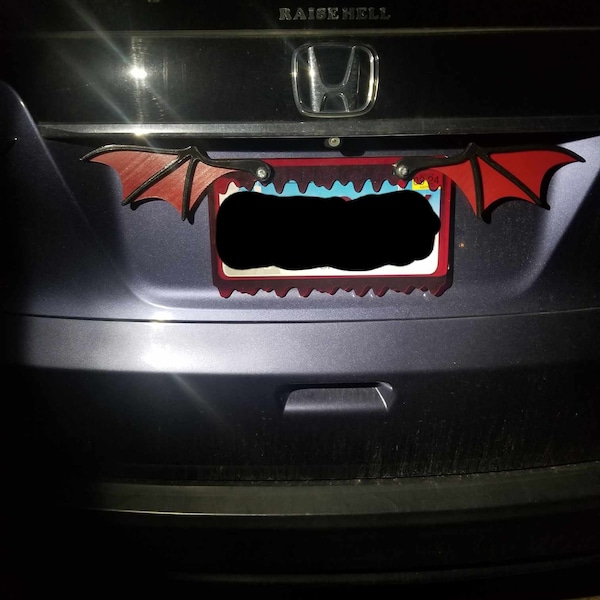 License Plate Bat Wings (universal Fit) - Etsy