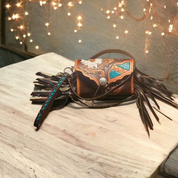 Leather Tooled Wallet Pattern PDF- Bi-fold Clutch With Fringe and Inlay ...