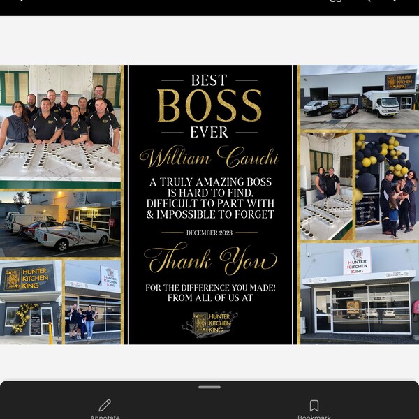Best Boss Ever Photo Collage, Boss Leaving Gift Idea, Appreciation Gift ...