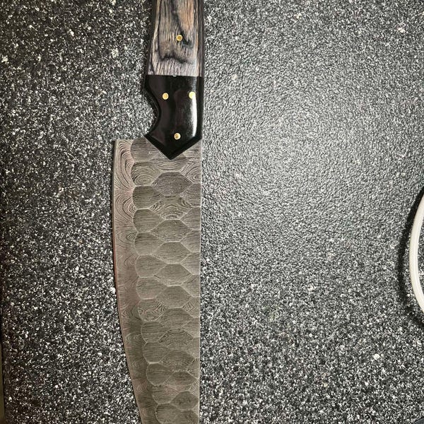 Damascus Steel Mosaic Palm Feather Pattern Billet, Hand Forged Damascus ...