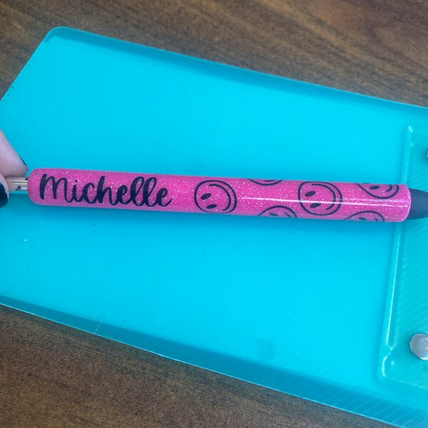 Rainbow Leopard Print Pen, Glitter Pens, Epoxy Pens, Custom Glitter Pen ...