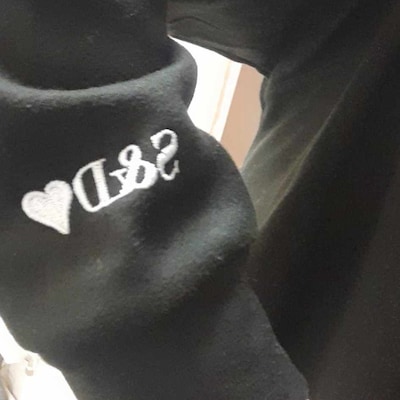 Personalised Embroidered Infinity Symbol Initial Sweatshirt or Hoodie ...