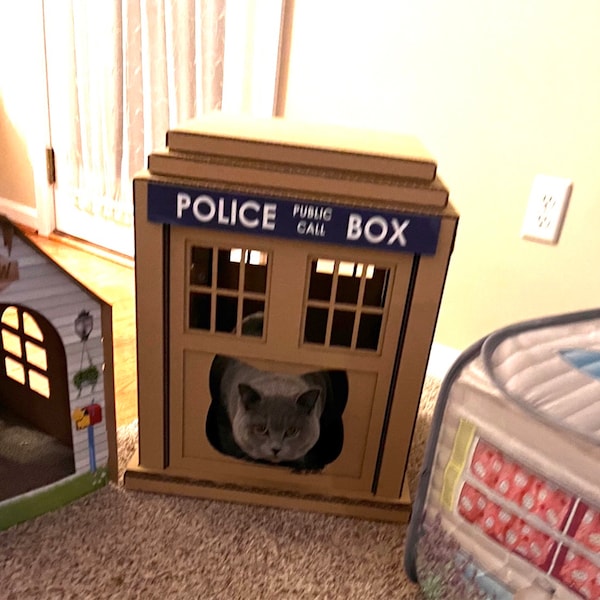 Tank Cardboard Cat House - Etsy