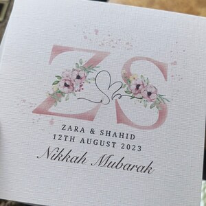 Personalised Nikkah Card, Wedding Card, Nikkah Gift, Nikkah Mubarak ...