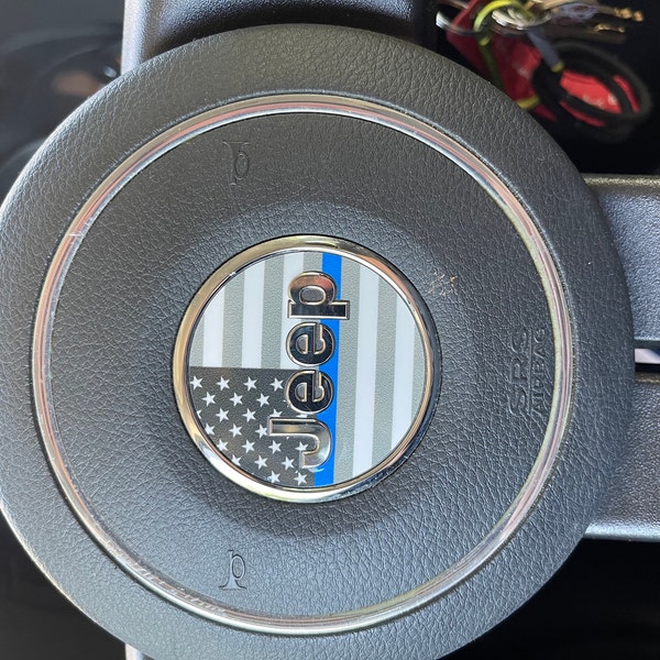 American Flag Jeep Steering Wheel Circle Sticker Decal, Wrangler JK, TJ ...