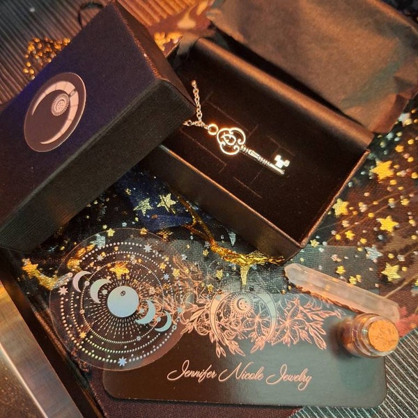 Hecate's Key Necklace .925 Sterling Silver Plated Chain, Hekate's Key ...