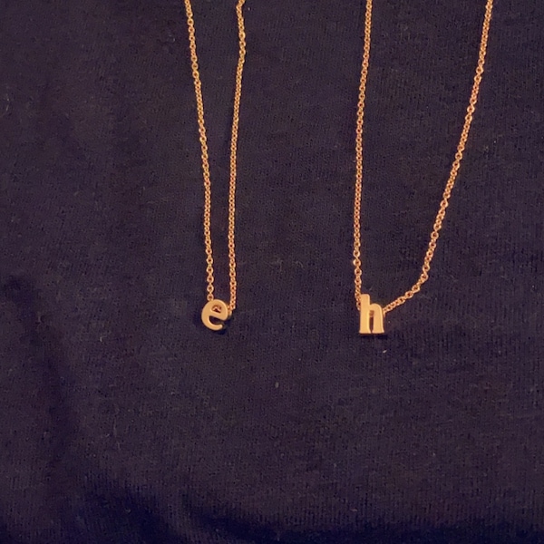 Children's Personalized Initial Pendant Necklace, Little Girls Toddler ...