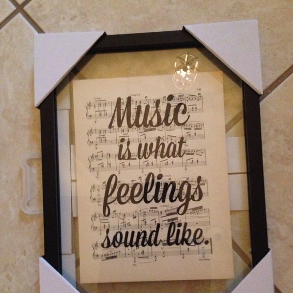Music Quote Printed on an Upcycled 125+ Year Old Music Page, Art Print ...