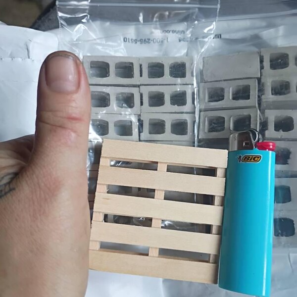 Mini Cinder Blocks Made of Cement - Premium Quality - 1:12 Scale ...