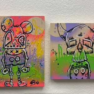 Graffiti Slap Stickers on Priority Mail Label. Block Print. - Etsy