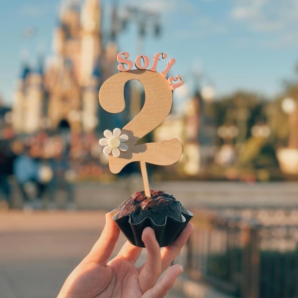 2nd Birthday Cake Topper | Personalized 2 Cake Topper | Number 2 Cake ...