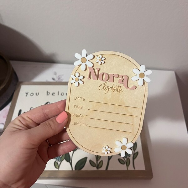 Birth Stat Sign for Baby | Baby Birth Announcement | Birth Stat Sign ...