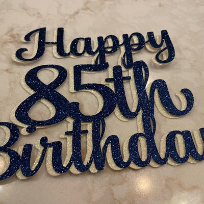 Happy 73rd Birthday Cake Topper SVG 73rd Birthday Cut File for DIY Cake ...