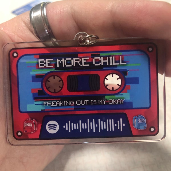 Be More Chill Musical Broadway Inspired Keychain - Custom Acrylic ...
