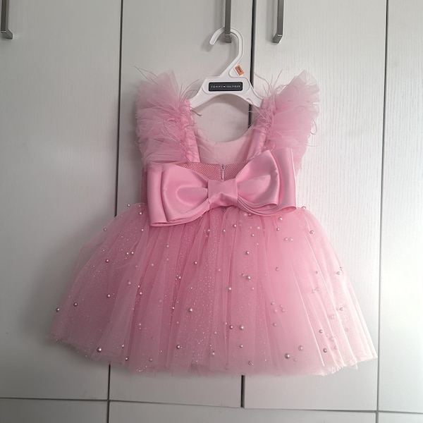 Powder Pink Birthday Tutu Dress,baby Prom Dress Ball Gown Toddler ...