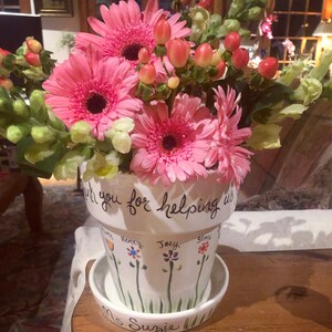 Teacher Gift Flower Pot With Names of Students / Class Gift / Large ...