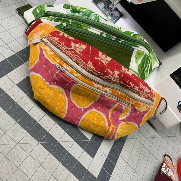 Hip Bag SEWING Pattern, VIDEO, 2 Sizes, Hipster Pouch, Fanny Pack ...