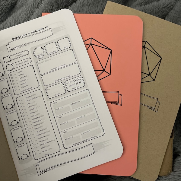 RPG Character Journal 5th Edition bundle of 6 - Etsy