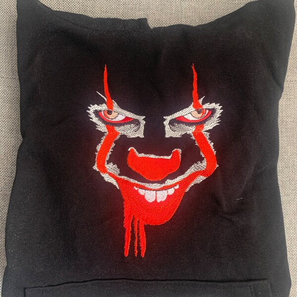 Halloween Horror Face Embroidery Designs, You'll Float Too Scary Clown ...