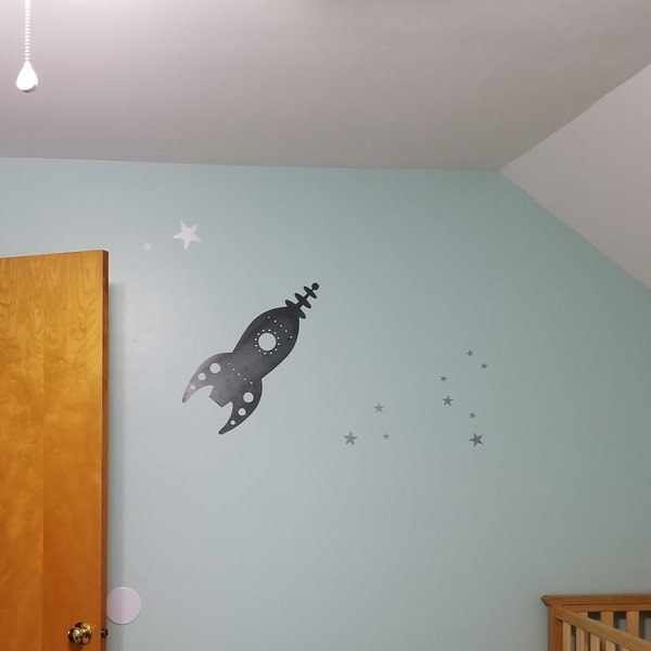 Vintage Retro 1950's Rocket Ship Metal Wall Art - Etsy