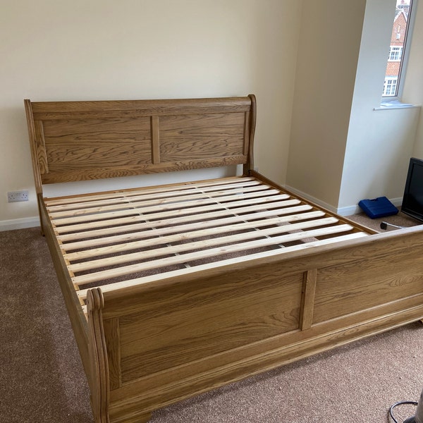 White Wooden Sleigh Style Bed Frame -double/king by Time4sleep (toulon ...