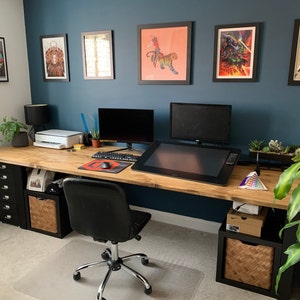 Bespoke Rustic Gaming Desk With A Frame Industrial Legs - Etsy UK