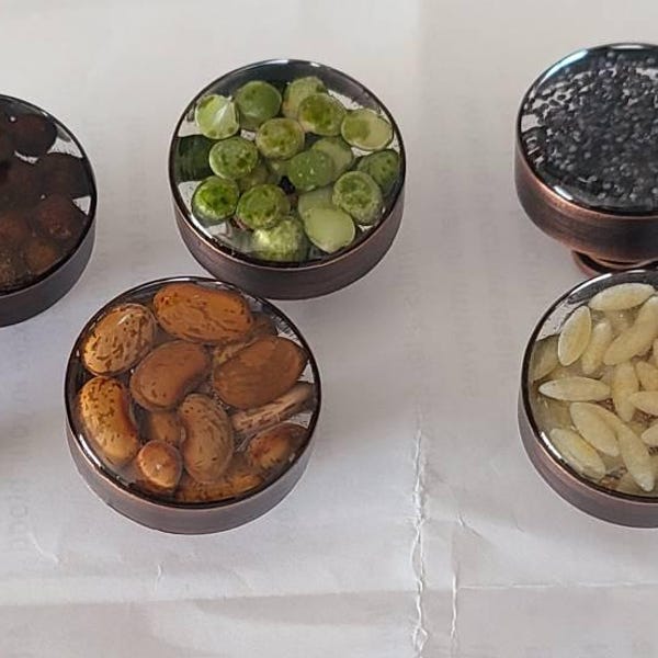 Antique Copper Spice Resin Cabinet Knobs, Farmhouse, Boho, Unique Knobs ...