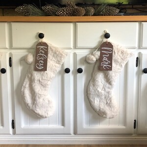 Hand Lettered Personalized Christmas Stocking Tags Customized - Etsy