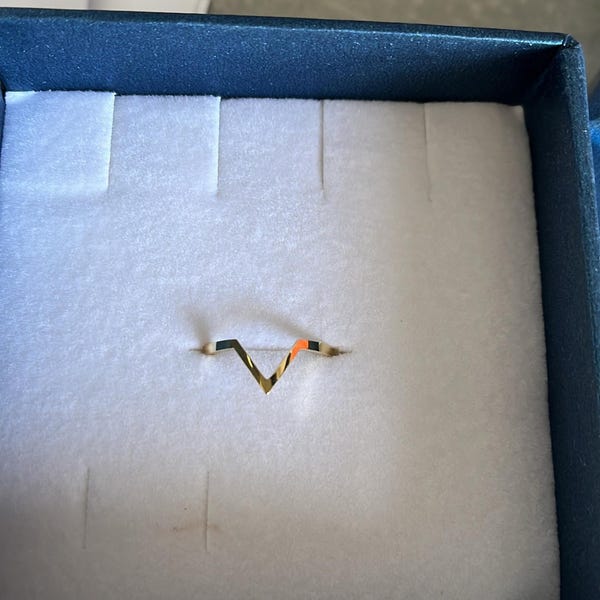 V Shaped Chevron Gold Ring, Dainty Diamond Curved Wedding Band, Bezel ...