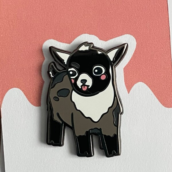 Cute Goat Pin | Dwarf Goat Pin | Hard Enamel Pin for Jacket, Jeans and ...