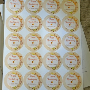 Thank You Stickers Birthday, Printed, Happy Birthday Labels ...