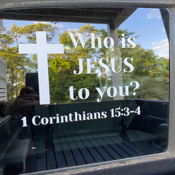 CUSTOM Bible Verse Car Decal - Custom Christian Sticker - Personalized ...