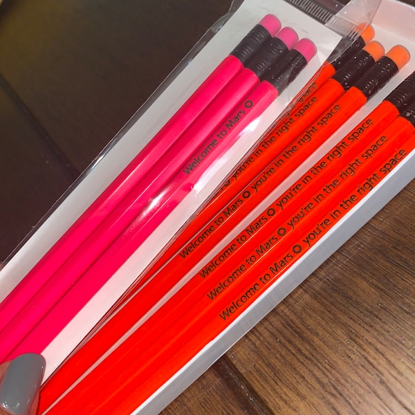 Pastel Pink Custom Pencils, Personalized Pencils, Engraved Pencils ...