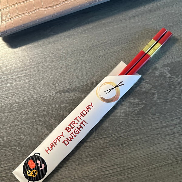 Hibachi Party Decor, Hibachi Chopstick Sleeves, Hibachi Decor ...