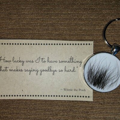 Hair Keychain, Pet Fur Keychain, Pet Fur Memorial, Pet Memorial ...