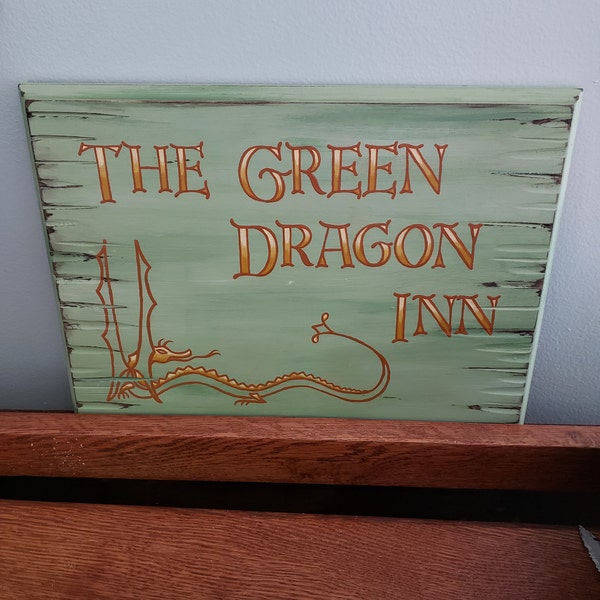 The Green Dragon Inn Pub Sign - Etsy