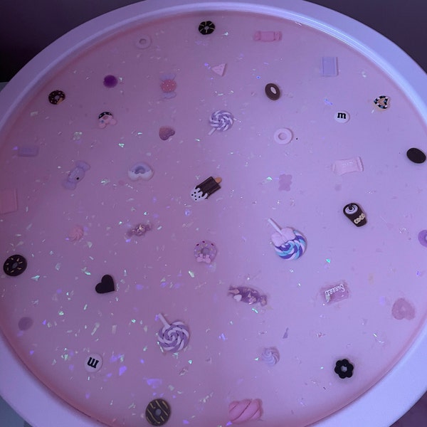 Pink Candy Table, Pink Coffee Table, Epoxy Side Table - Etsy