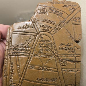 Nippur Map Clay Tablet: Babylonian Replica (5x4.3 Inches) - Etsy