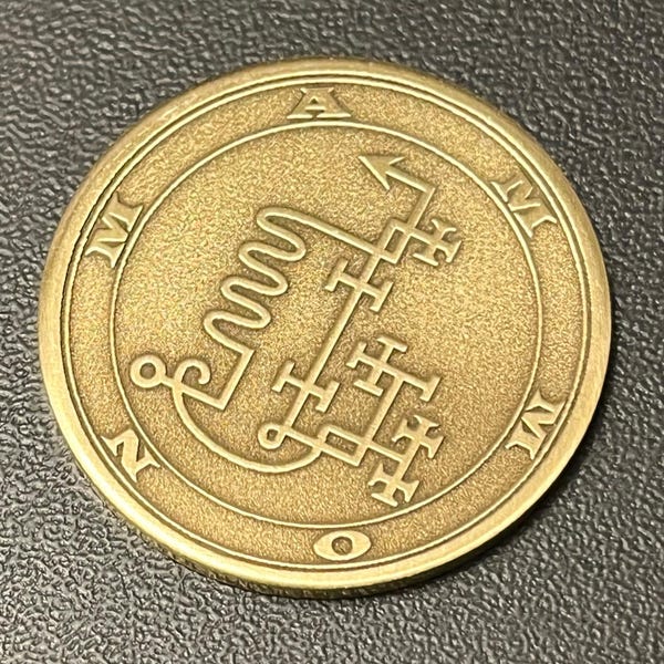 MAMMON SIGIL Coin || Sigil of Mammon || King of Wealth Seal || Spirit ...