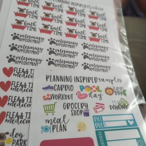 Dog Stickers, Pet Stickers, Dog Care Stickers, Pet Care Stickers, Set ...