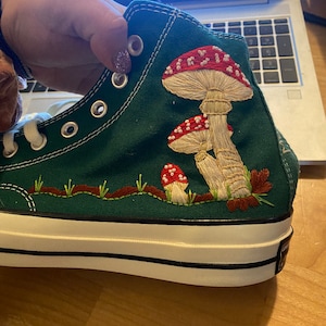 Custom Sneakers Embroidered/ Ghost Embroidered Converse/ Halloween ...